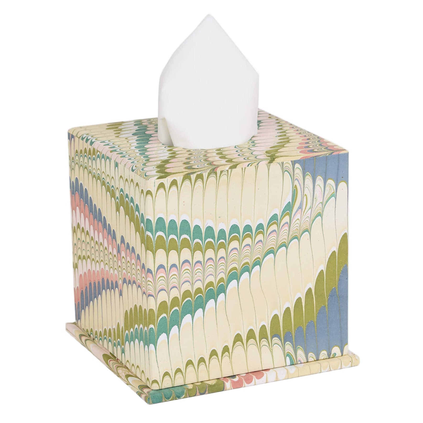 Marbled Large Tissue Box - Moss Mountain – Well Made Home