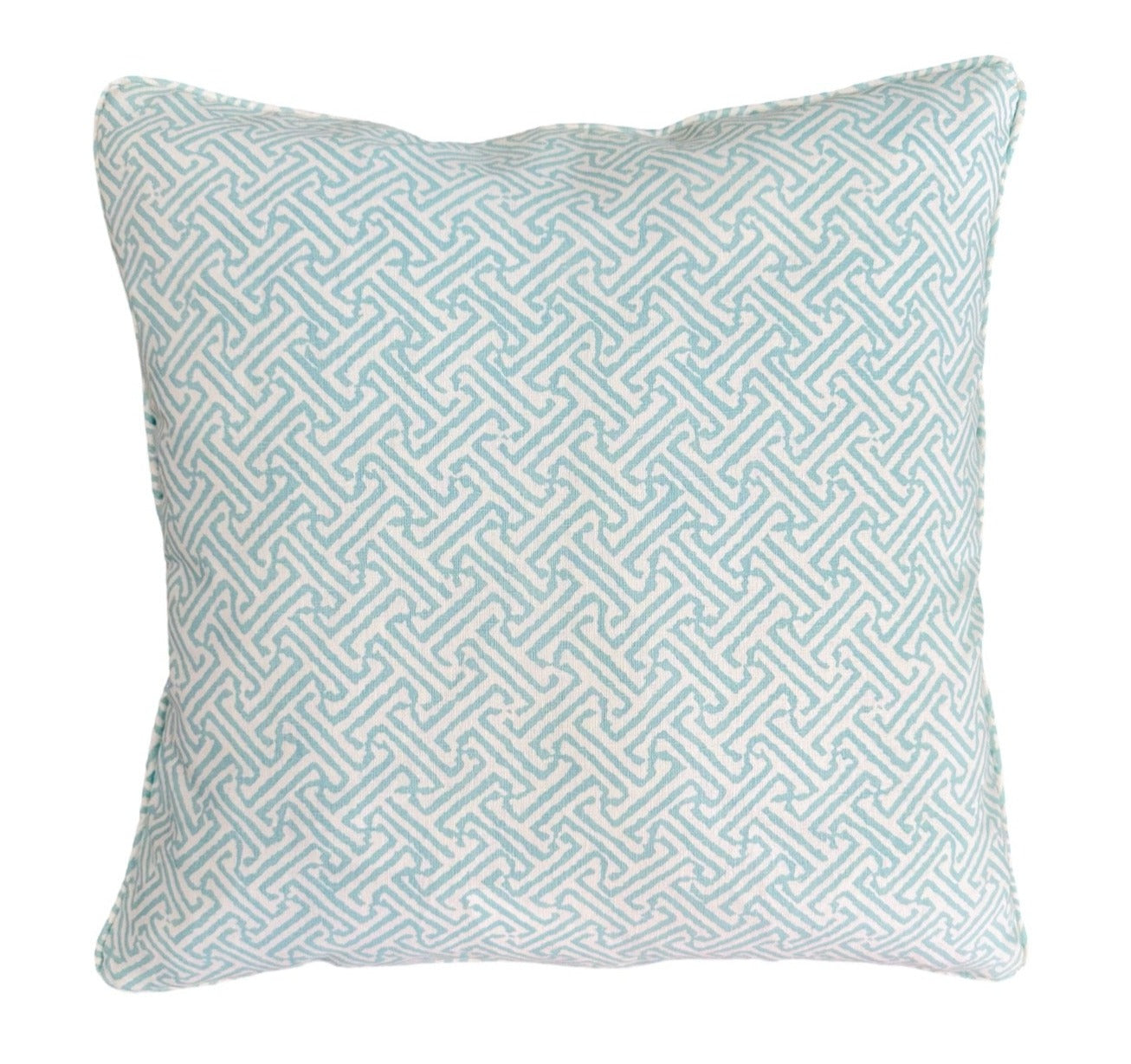 Java Java Light Turquoise on White Pillow Cover – Well Made Home