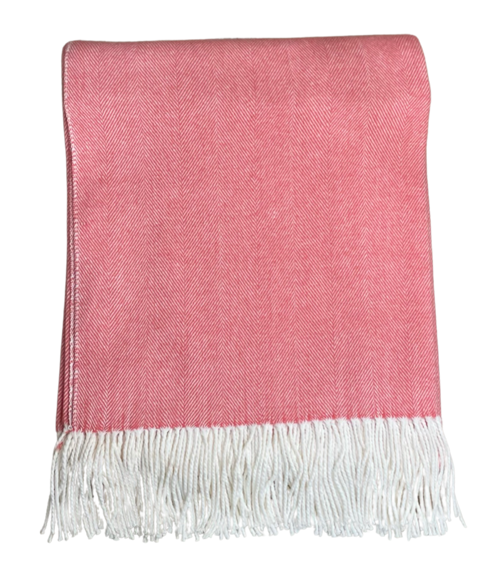 Adirondack Herringbone Coral Clay Throw – Well Made Home